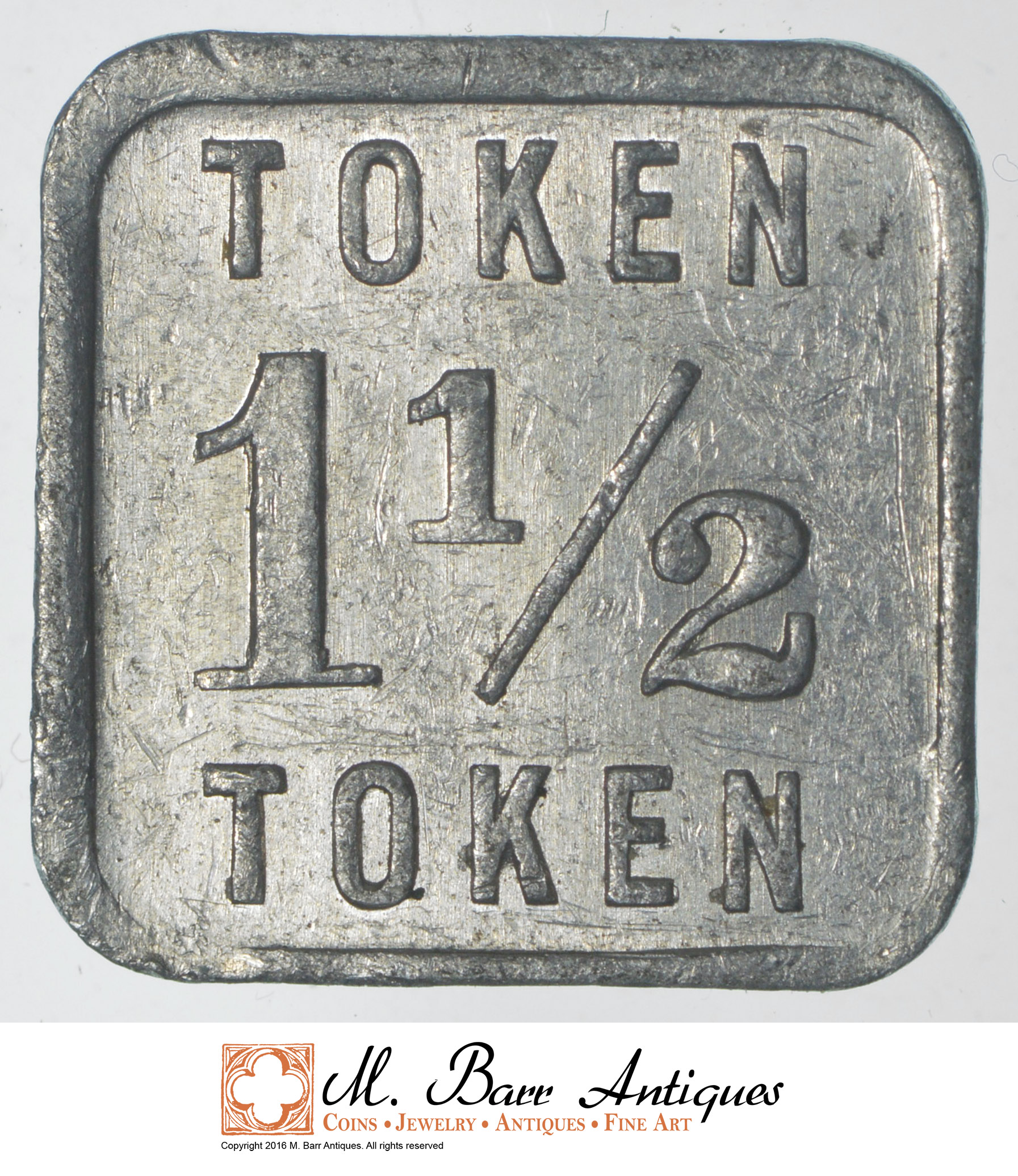 1 1/2 Square Token | Property Room