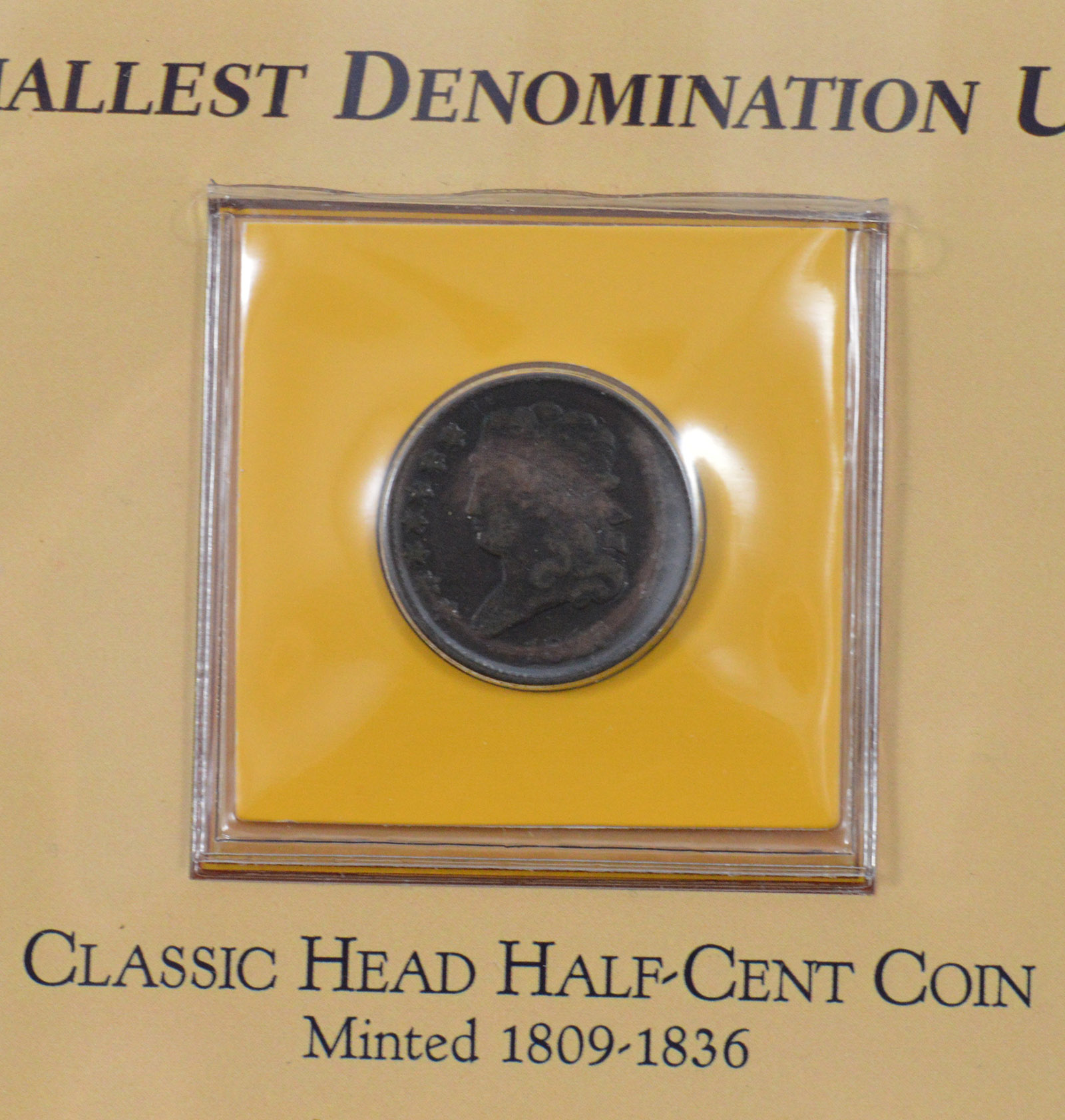 1 Coin - Smallest Denomination US Coin Classic Head Half Cent Coin Set ...