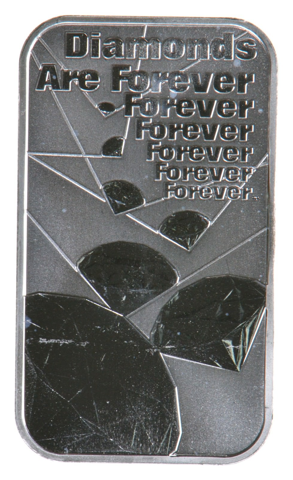 1 OZ 9999 SILVER BAR JAMES BOND 007 DIAMONDS ARE FOREVER THE ROYAL MINT ...