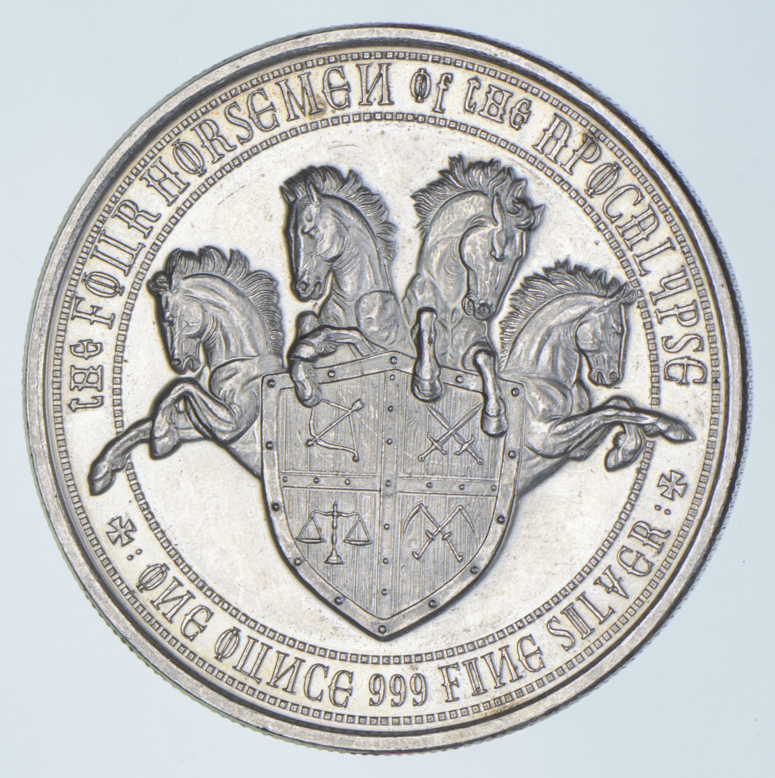 1 Oz. Silver Four Horsemen Of The Apocalypse .999 Silver Round - Walker ...