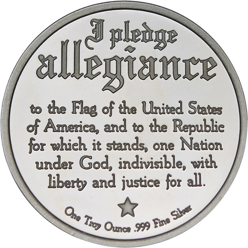 1 Troy Ounce Oz .999 Fine Silver Round - Bald Eagle - American Pledge ...