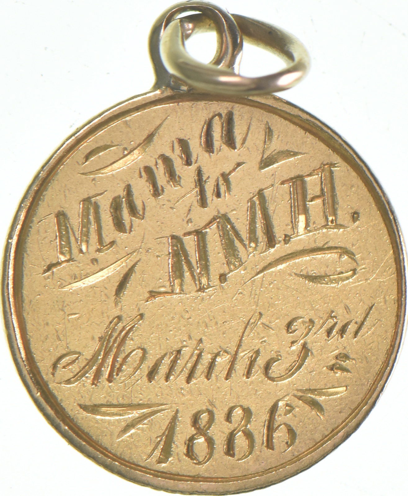 $1 US Coin Liberty Head Gold Dollar Piece Engraved Love Token Pendant ...