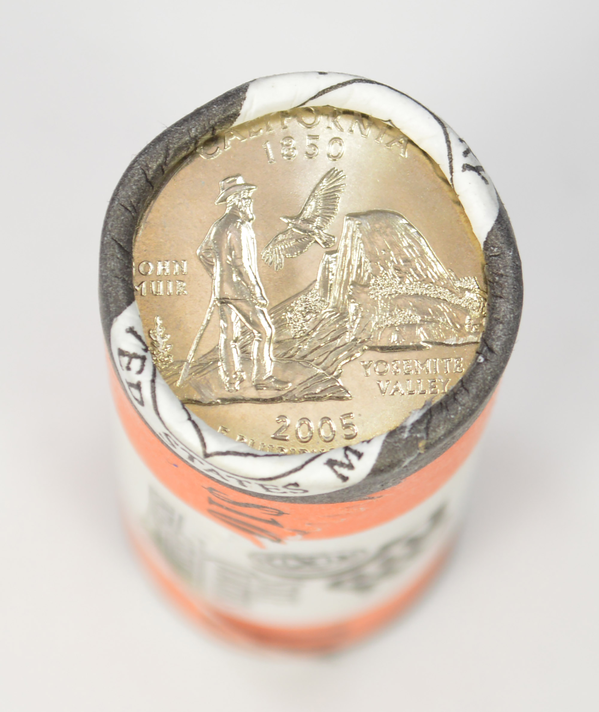 $10 Face Original Roll of California 2005-D Quarters Choice BU ...