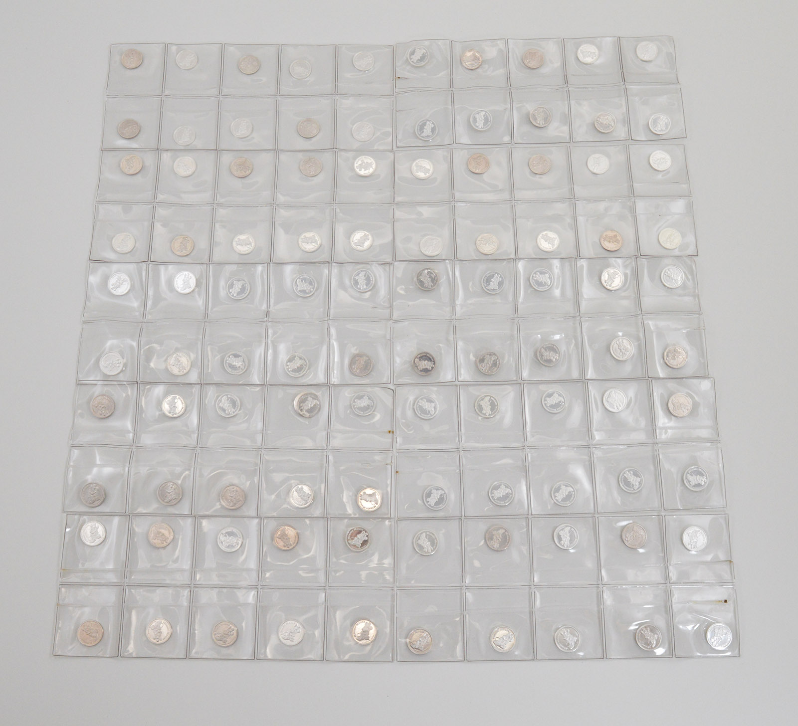 (10) Sheet of 10 Disney Character 1/20 Oz .999 Fine Silver Round ...