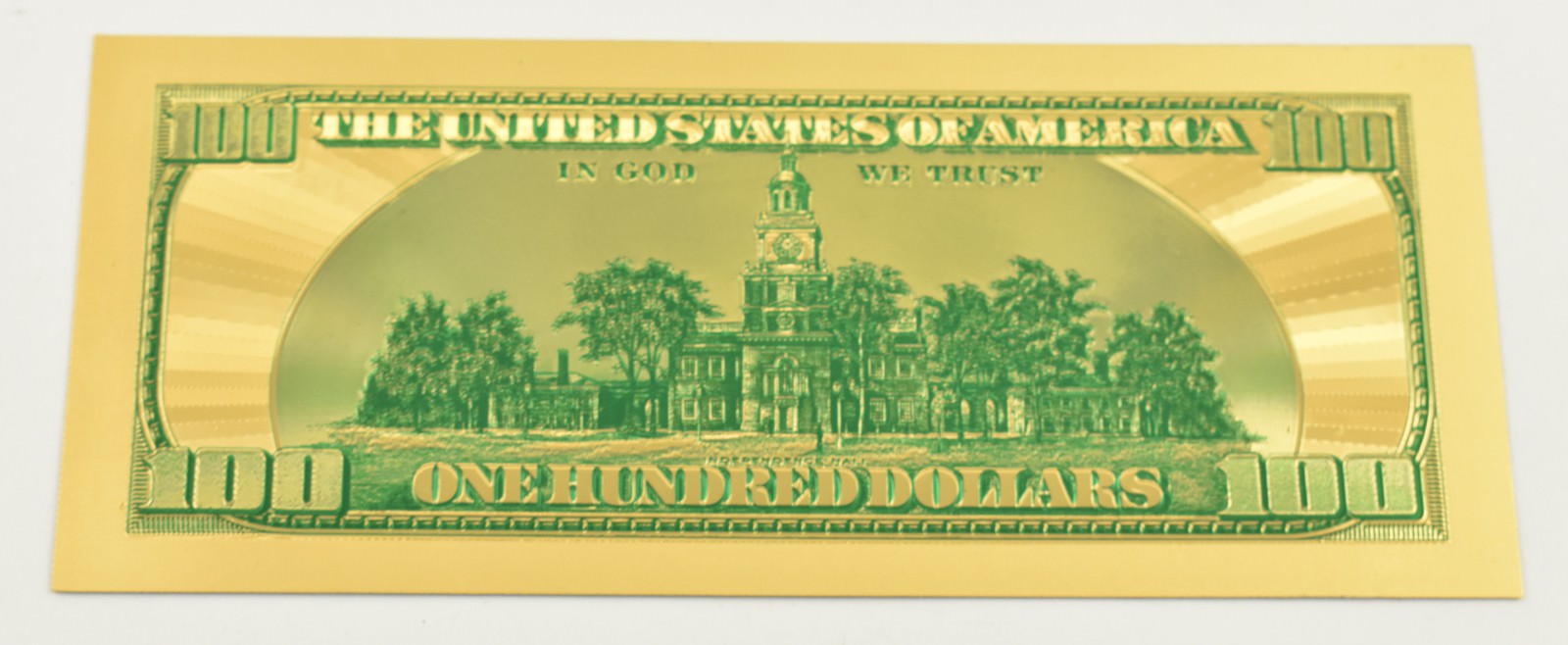 $100 Federal Reserve Note - 22K Gold Bank Note - Rare | Property Room