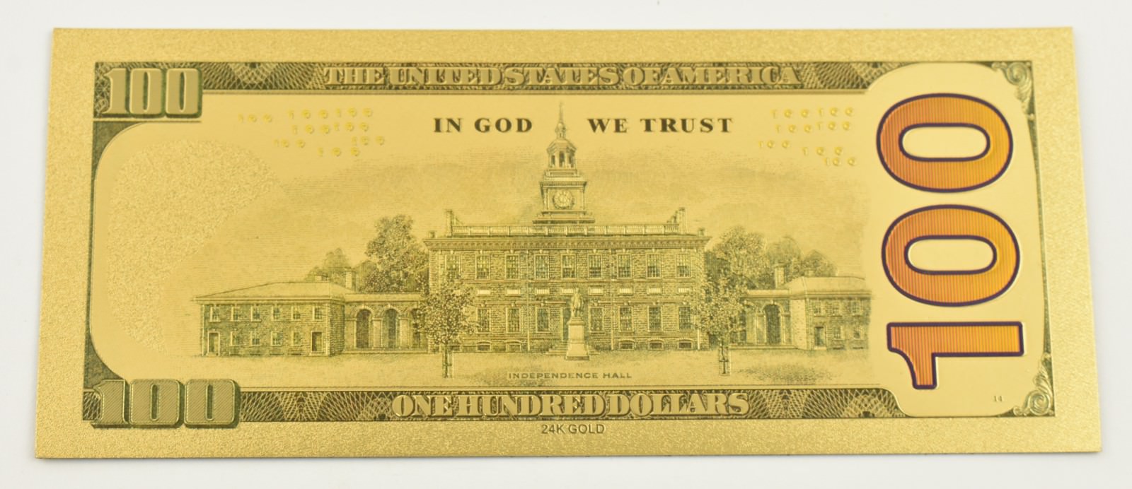 $100 Federal Reserve Note - 22K Gold Bank Note - Rare | Property Room