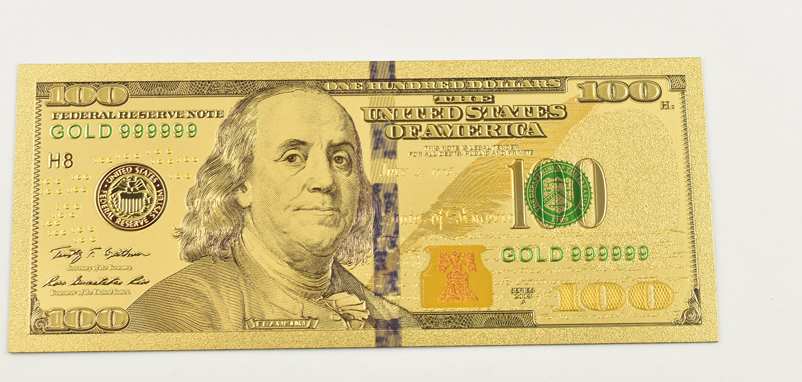 $100 Federal Reserve Note - 22K Gold Bank Note - Rare | Property Room