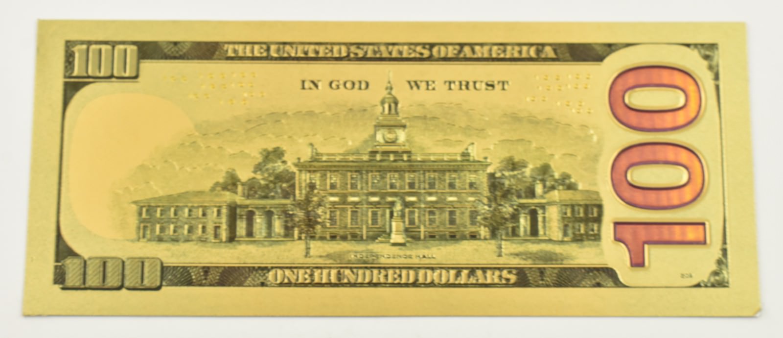 $100 Federal Reserve Note - 24K Gold Bank Note - Rare | Property Room
