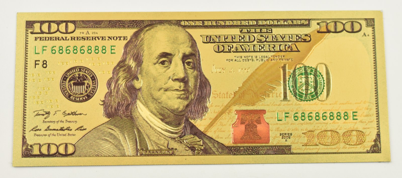 $100 Federal Reserve Note - 24K Gold Bank Note - Rare | Property Room