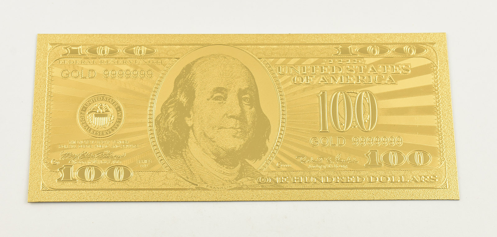 $100 Federal Reserve Note - 24K Gold Bank Note - Rare | Property Room