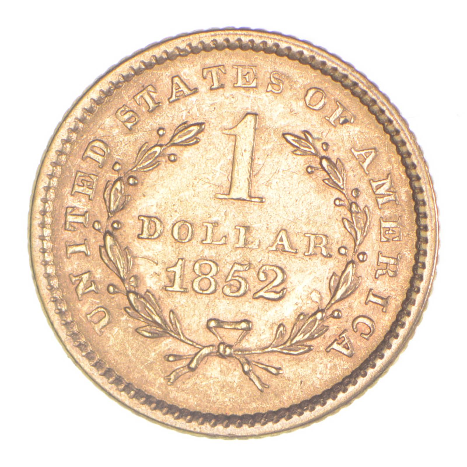 $1.00 United States Gold Coin - 1852 Liberty Head - Historic | Property ...