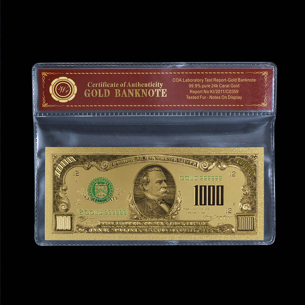 $1000.00 United States Large Denomination - Replica Bank Note ...