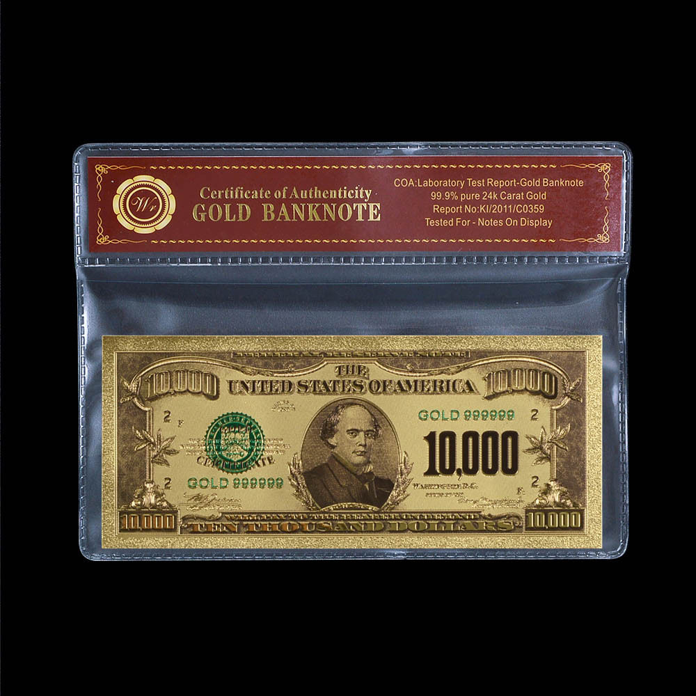 $10,000.00 United States Bank Note - Replica - Nicely Packaged ...