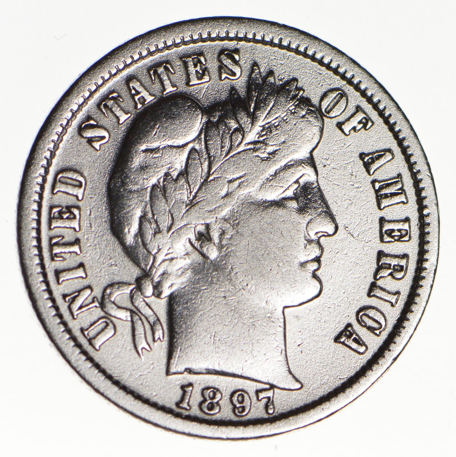 10c - Choice - 1897 - Barber Dime - Look at the Detail! | Property Room