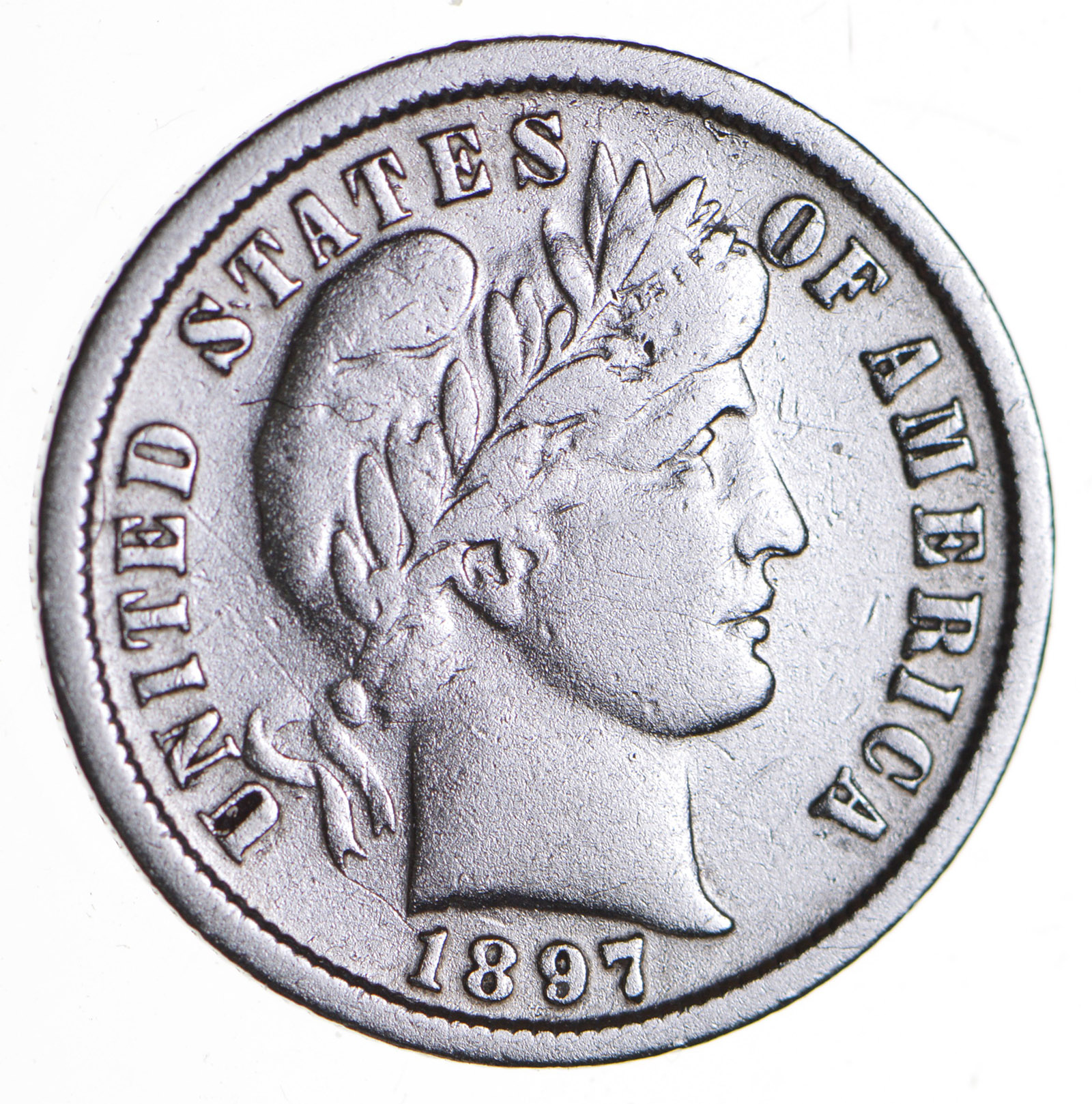 10c - Choice - 1897 - Barber Dime - Look at the Detail! | Property Room