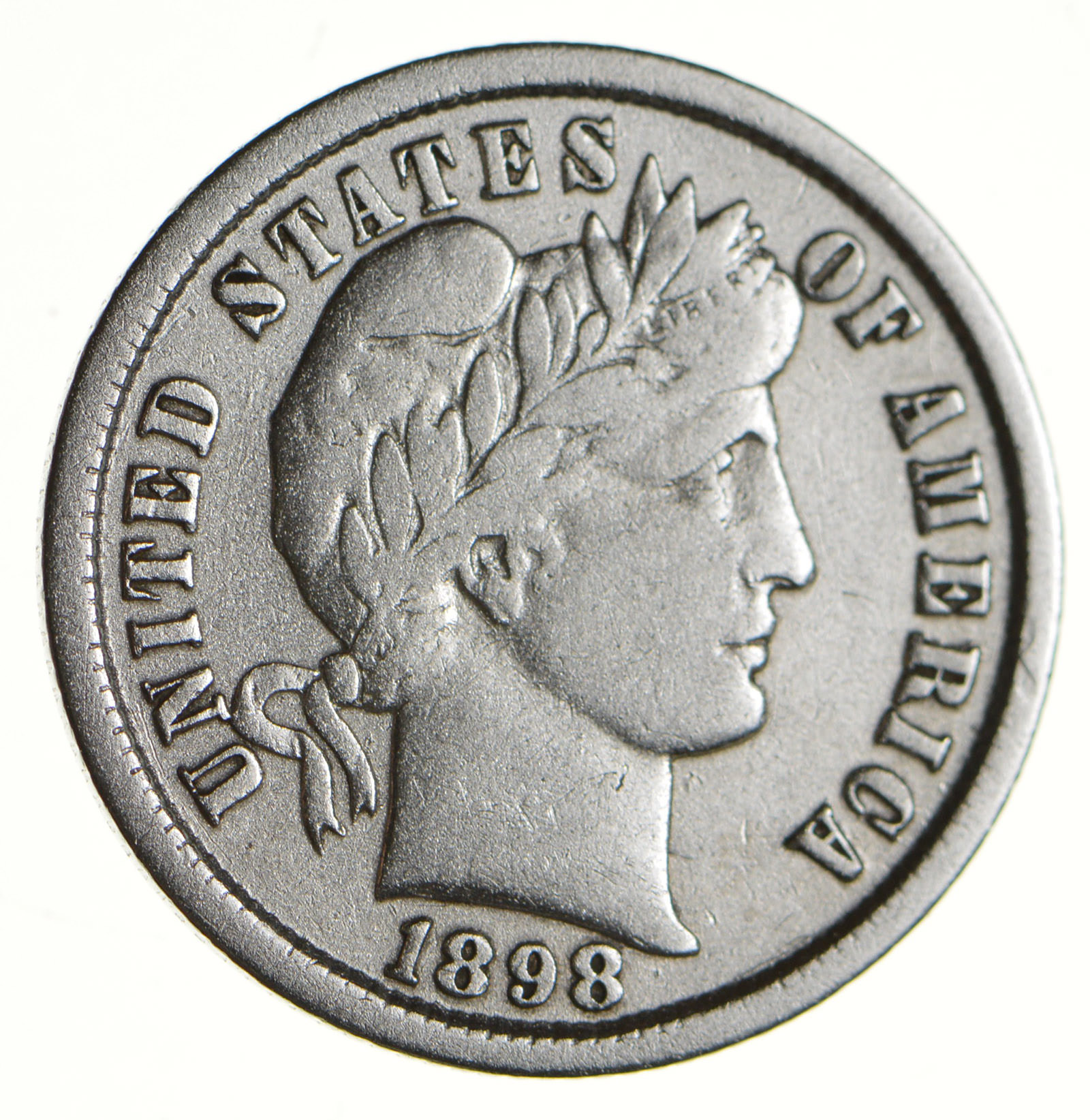 10c - Choice 1898 Barber Dime - Look at the Detail! | Property Room