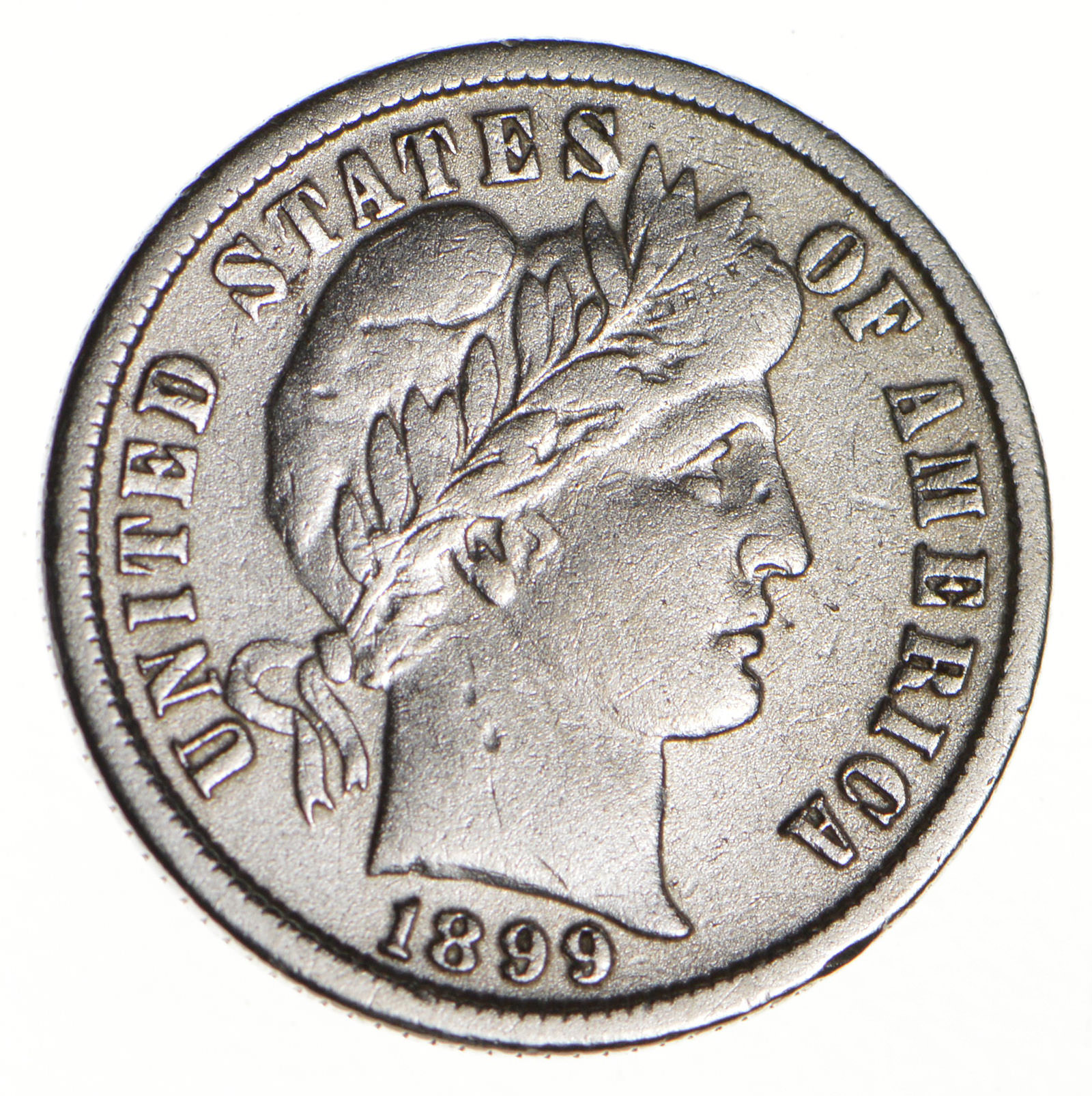 10c - Choice - 1899 - Barber Dime - Look at the Detail! | Property Room