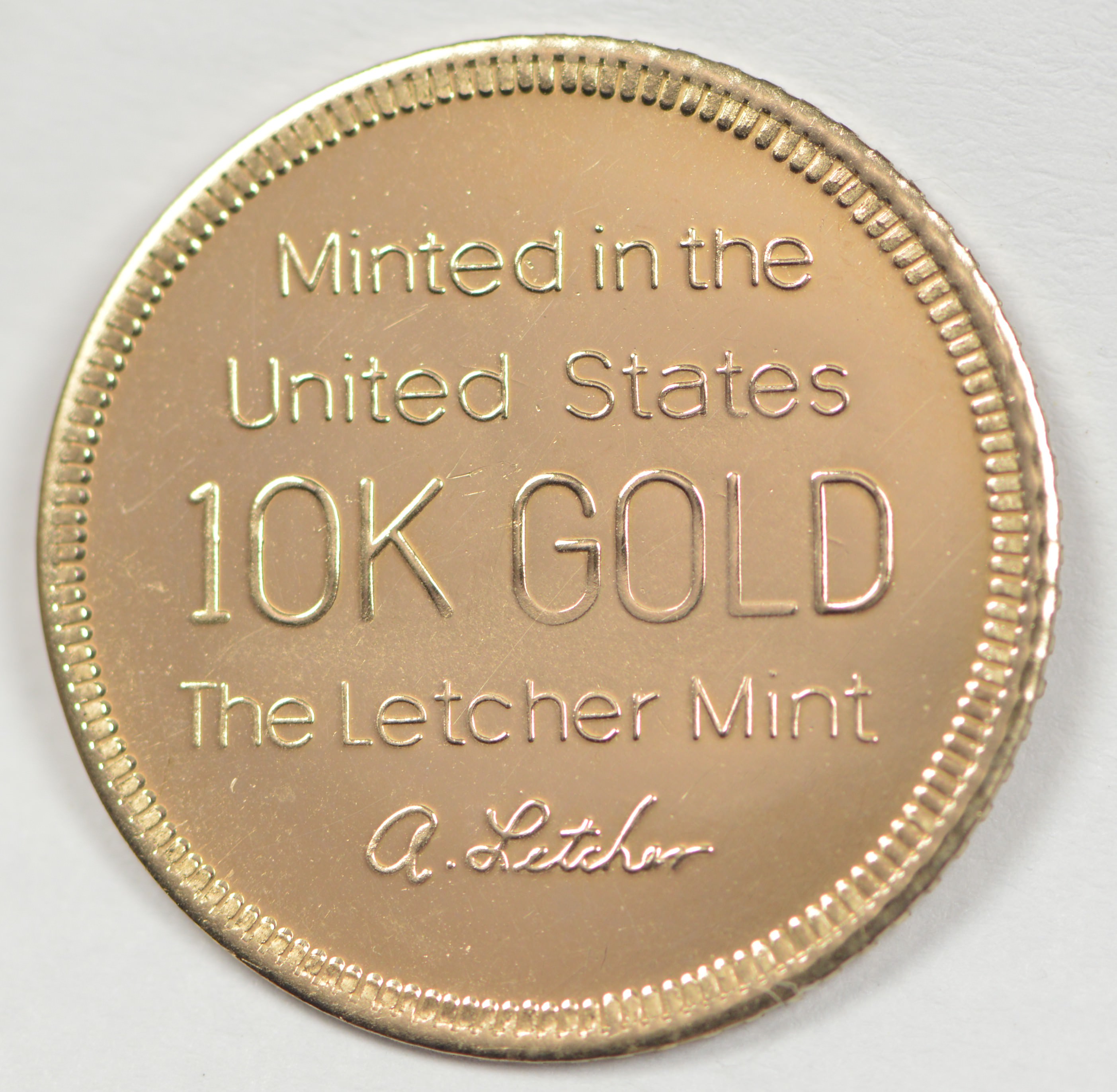 10K Gold Coin Letcher Mint Famous Flights Space Shuttle | Property Room