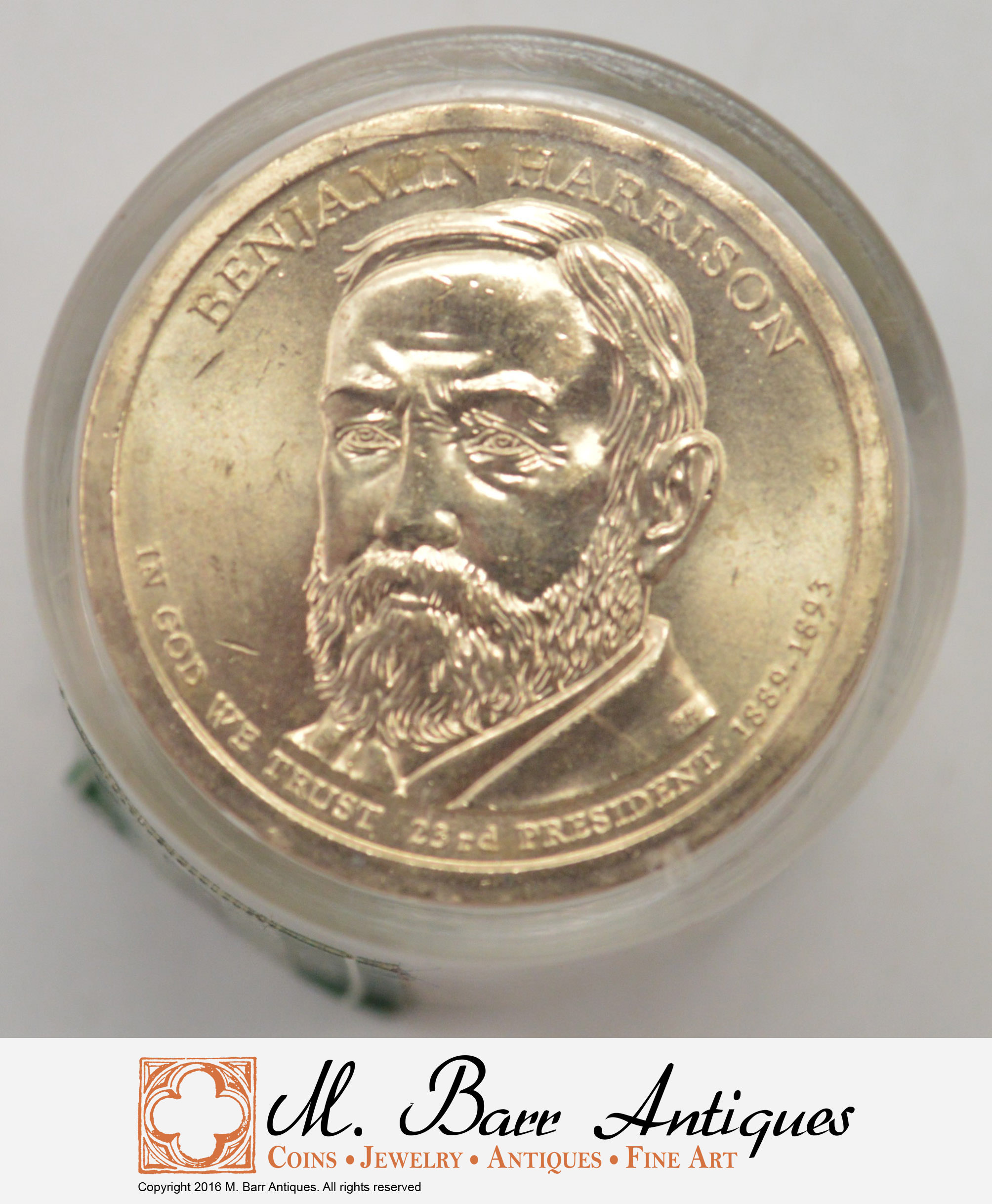 $12 Choice Uncirculated Original Roll of Benjamin Harrison 2012-P - (12 ...