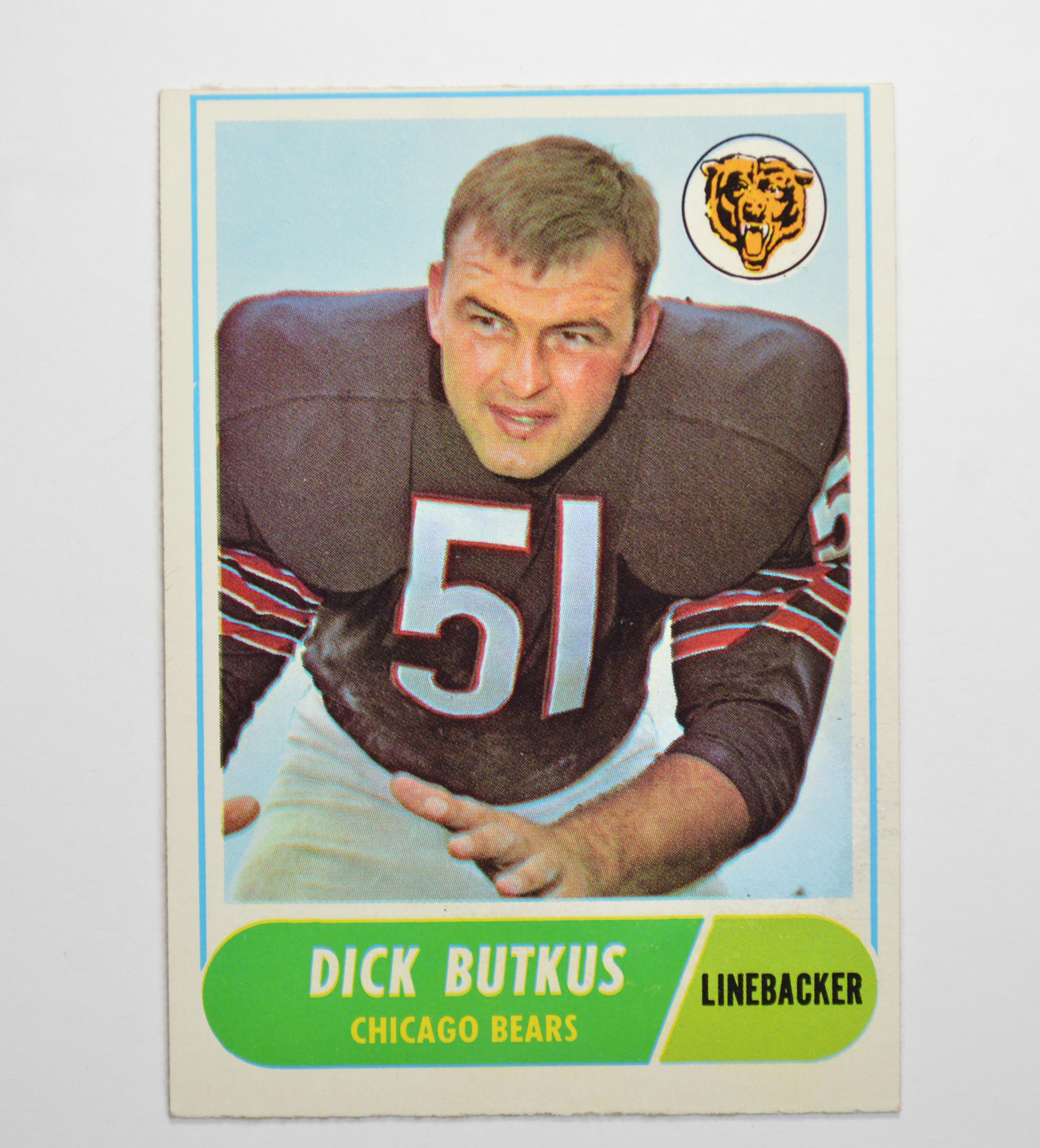 #127 Topps 1968 Dick Butkus - Chicago Bears | Property Room