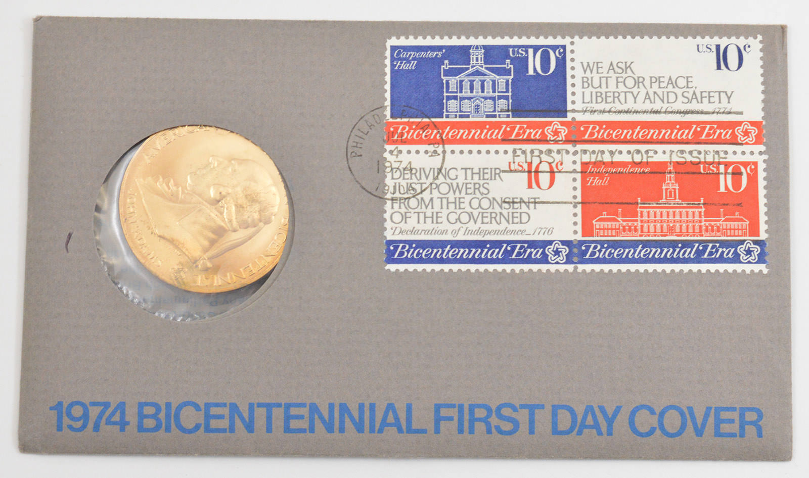 1776-1976 BiCentennial American Revolution US Mint Coin & Stamp Cover ...