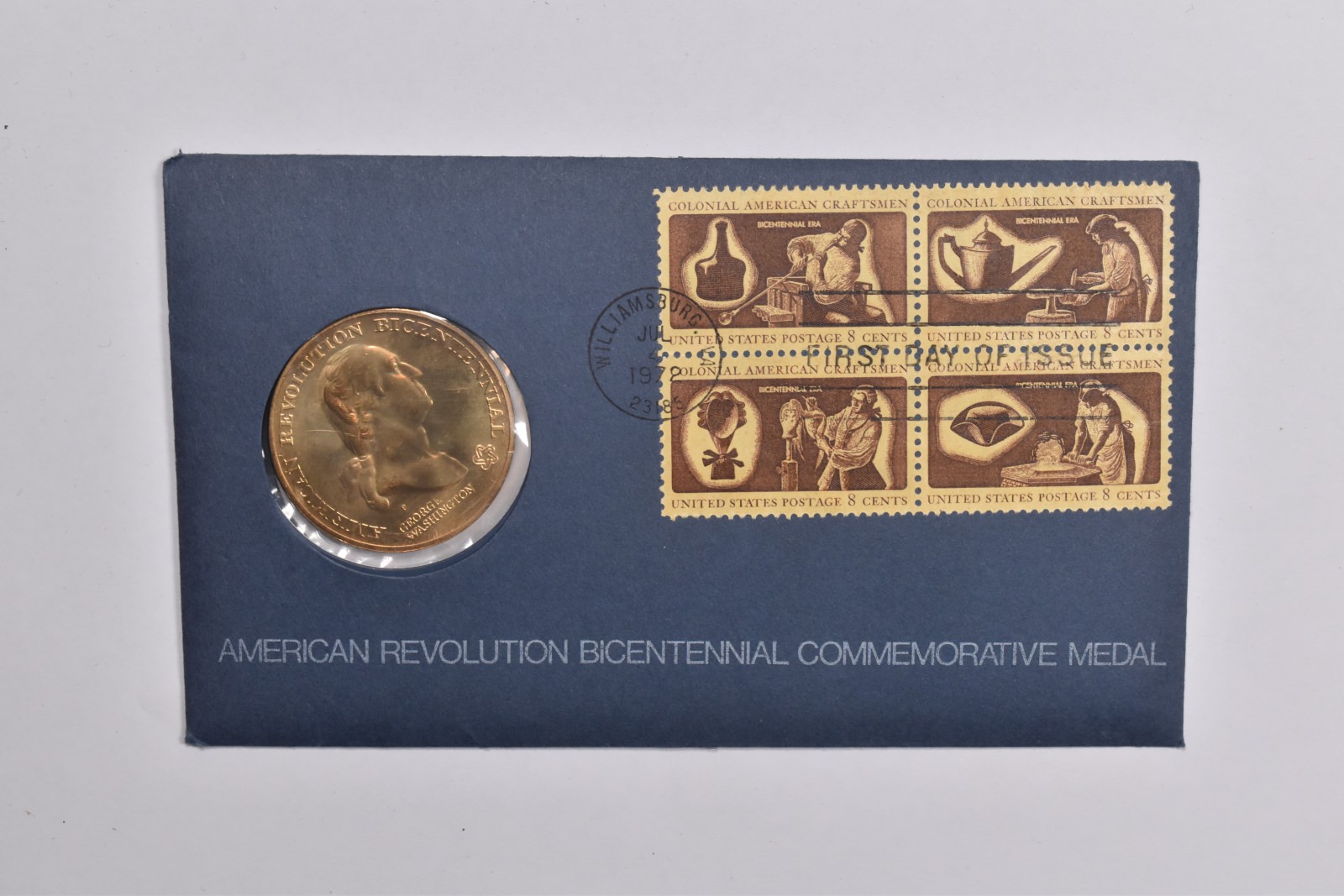 1776-1976 BiCentennial American Revolution US Mint Medal Coin Stamp ...