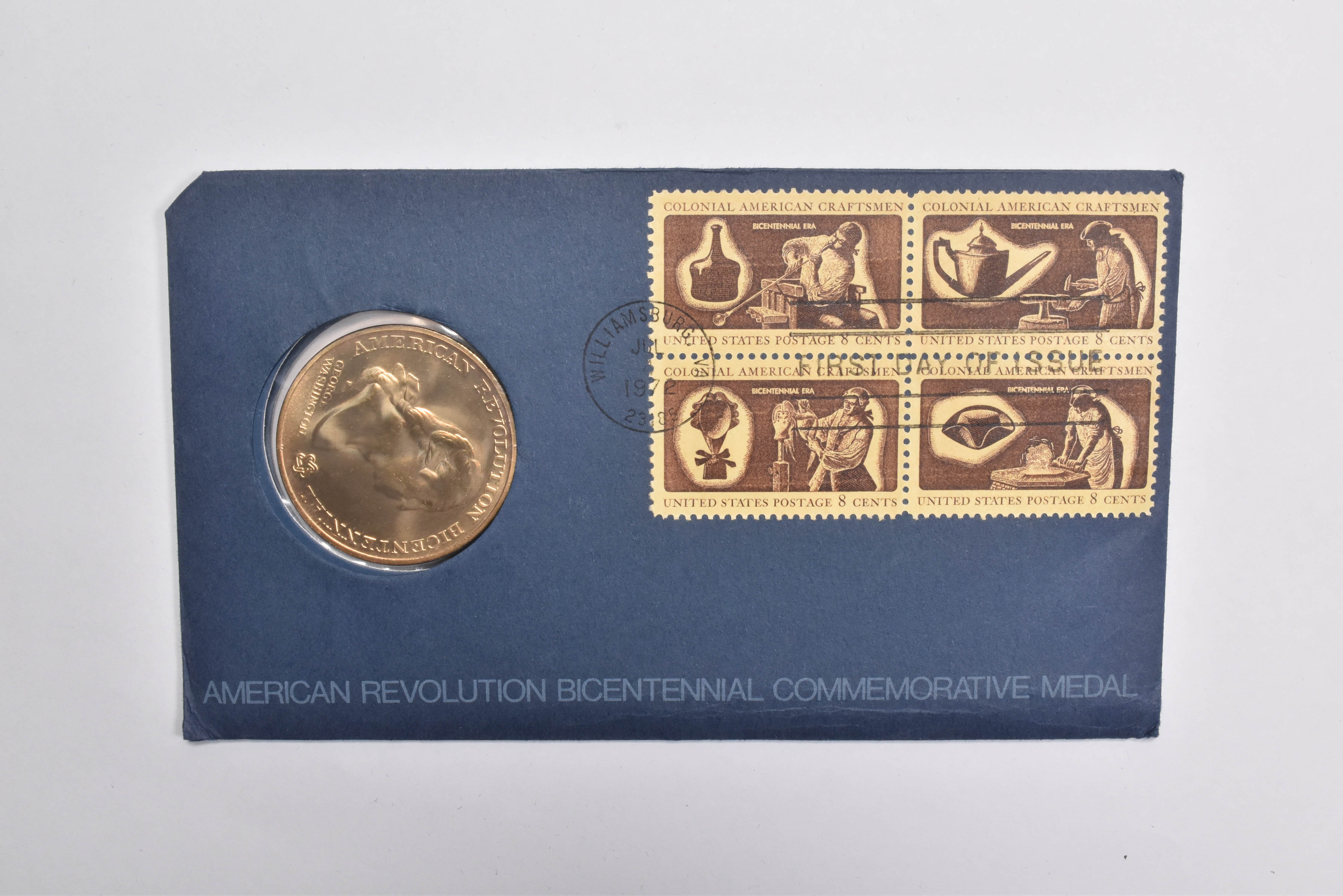 1776-1976 BiCentennial American Revolution US Mint Medal Coin Stamp ...