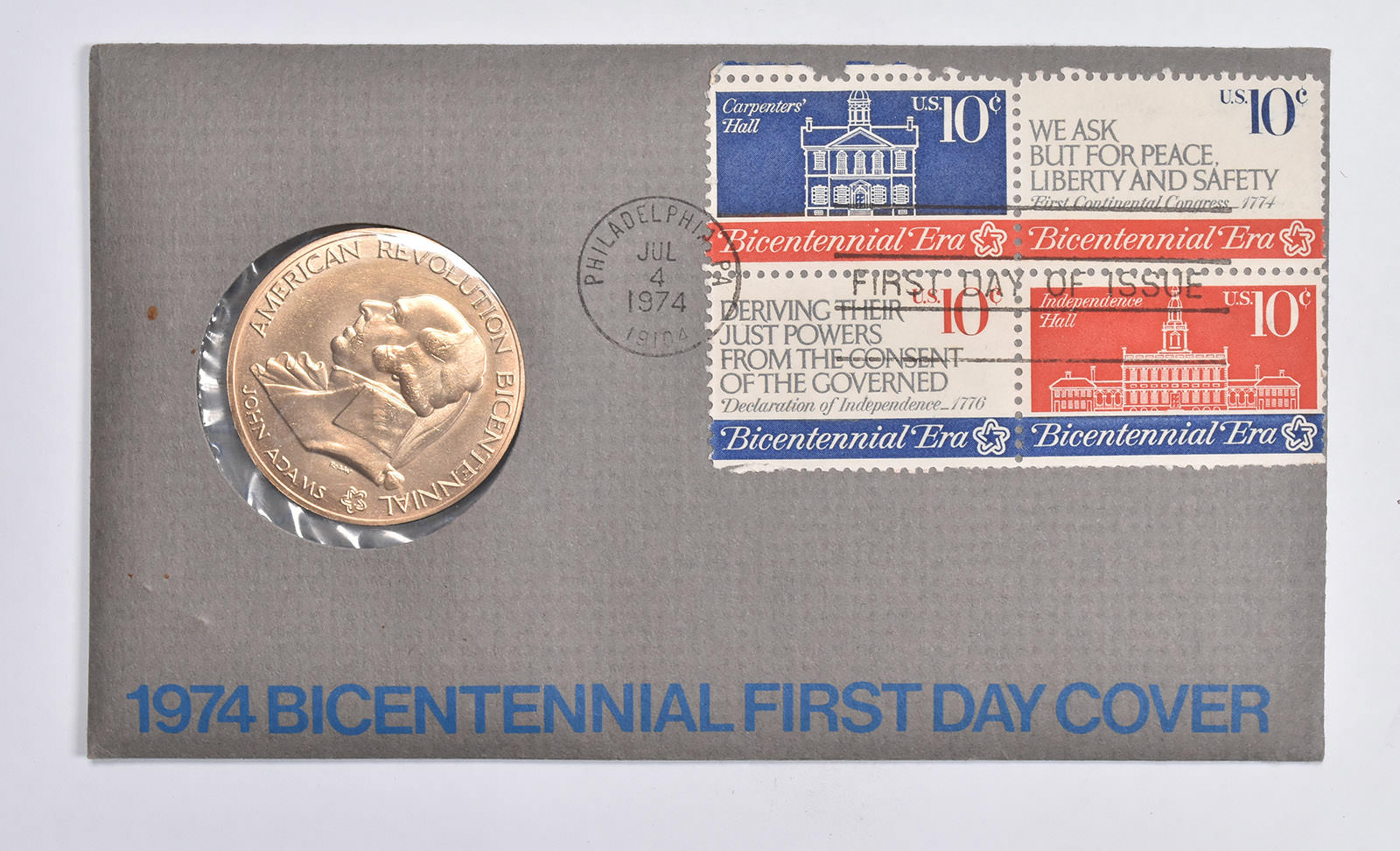 1776-1976 BiCentennial American Revolution US Mint Medal Coin Stamp ...