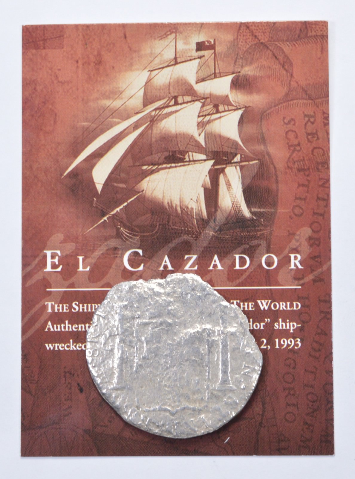 1784 El Cazador Ship Wreck Piece of Eight 8 Real Silver Coin w/ COA ...