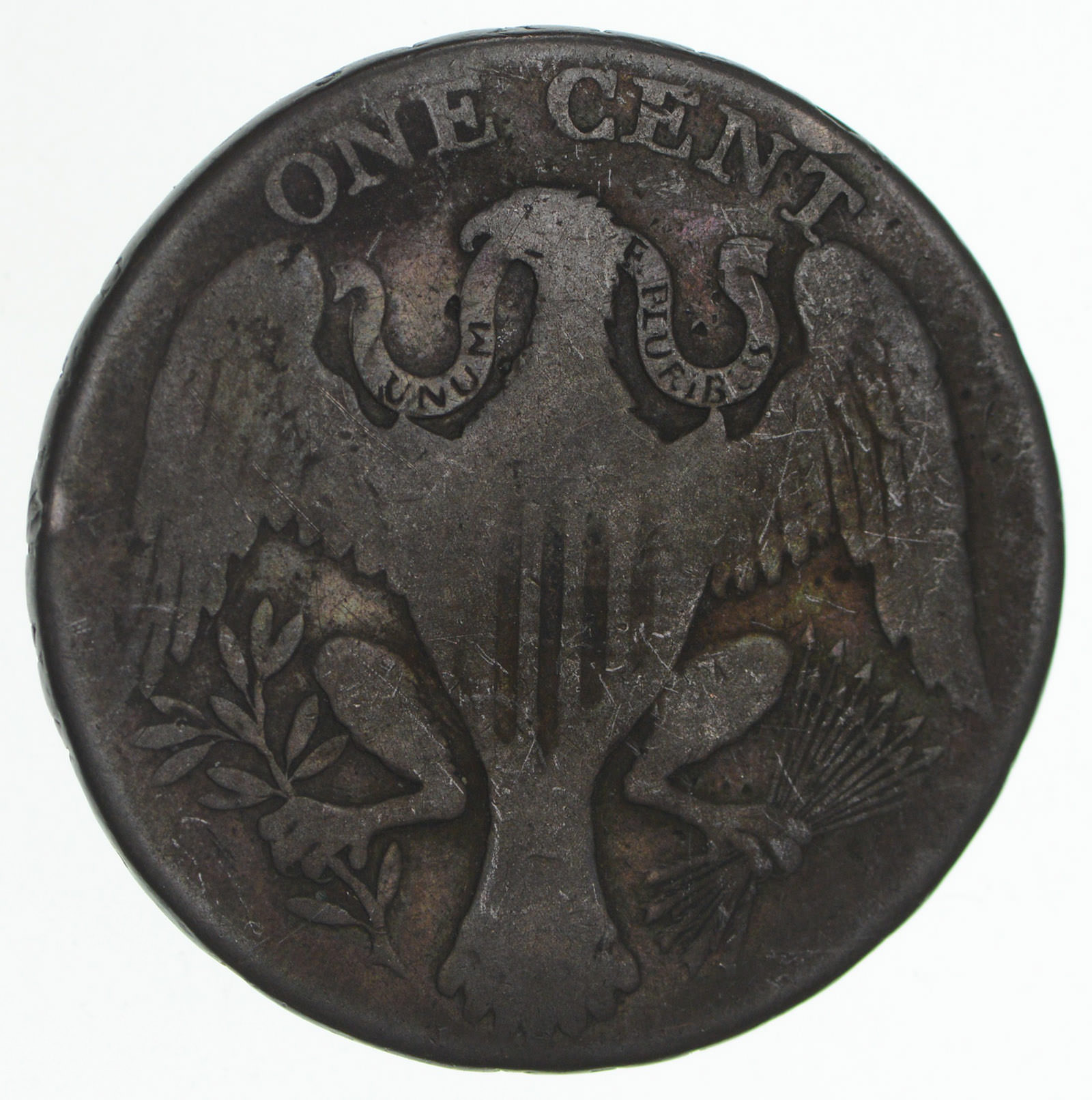 1791 Washington Post-Colonial Cent - Large Eagle Reverse - Circulated ...