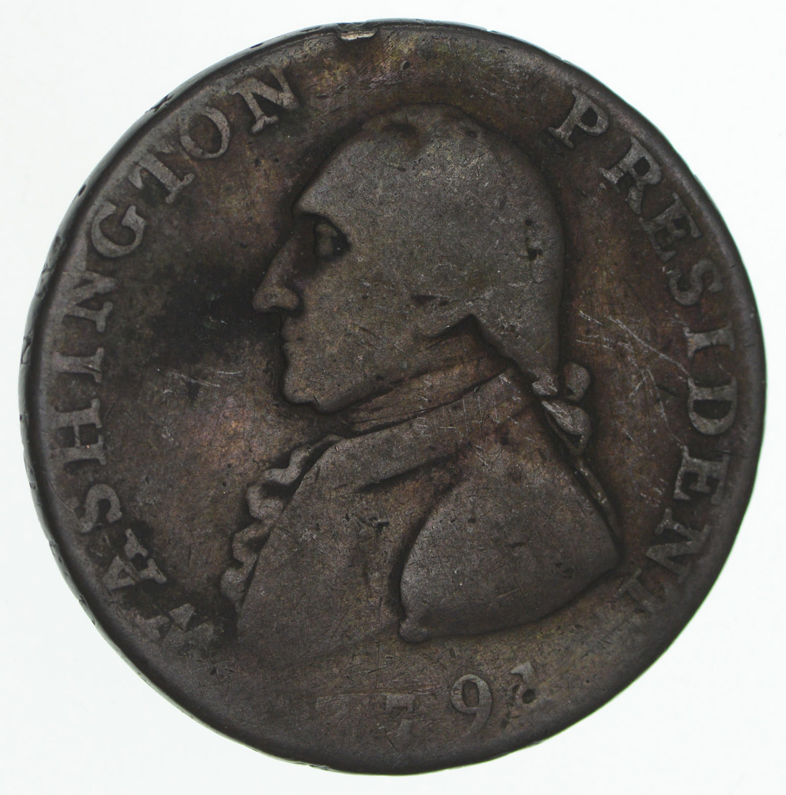 1791 Washington Post-Colonial Cent - Large Eagle Reverse - Circulated ...