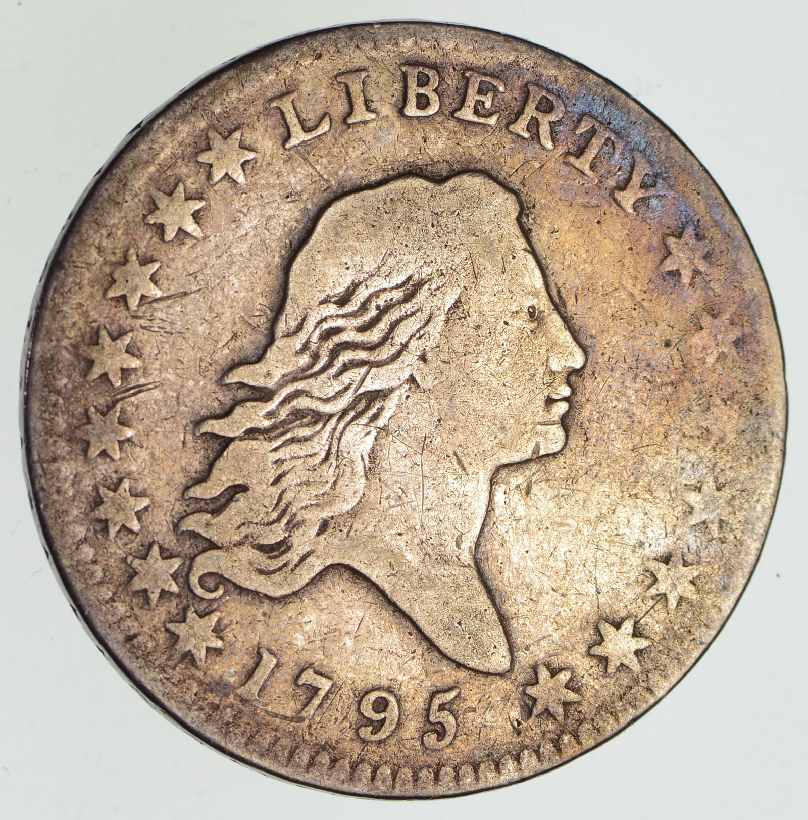 1795 Flowing Hair Silver Half Dollar - Two Leaves - Circulated | Property Room