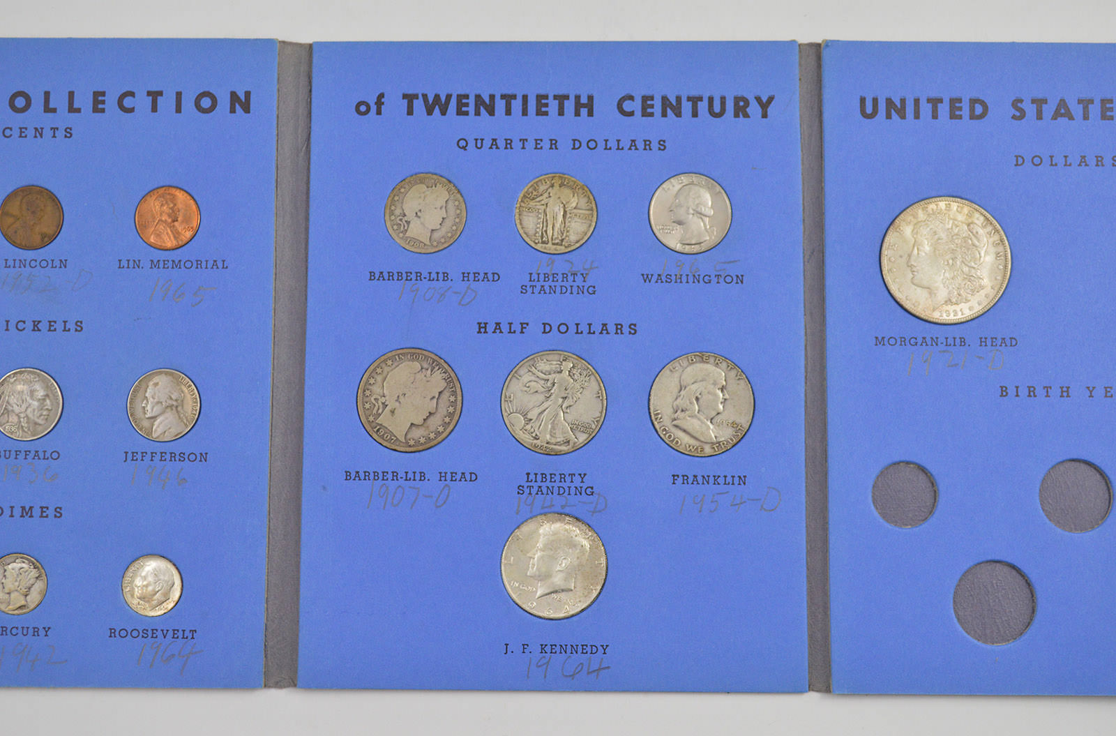 18 Coin Type Collection of US 20th Century Coins Album - Set - Better ...