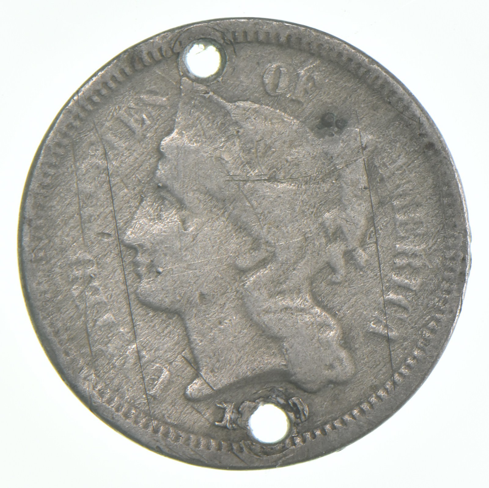 1800's Nickel Three-Cent Piece Love Token | Property Room