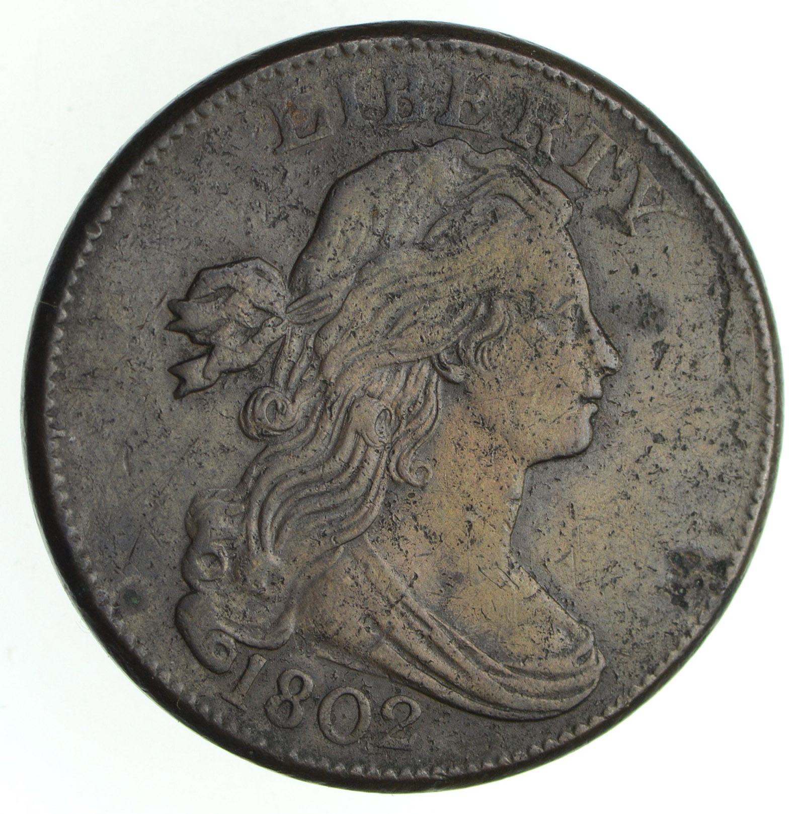 1802 Draped Bust Large Cent - Circulated | Property Room
