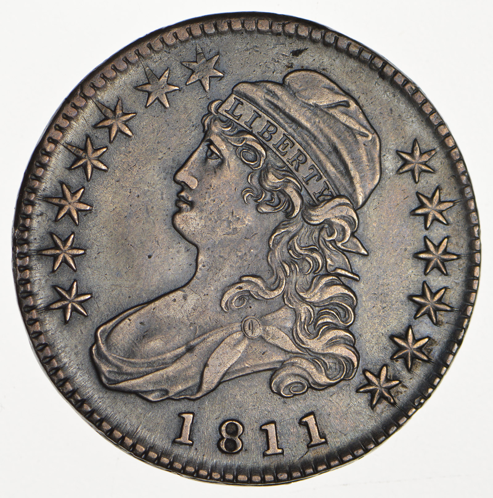 1811 Capped Bust Half Dollar - Small 8 - Circulated | Property Room