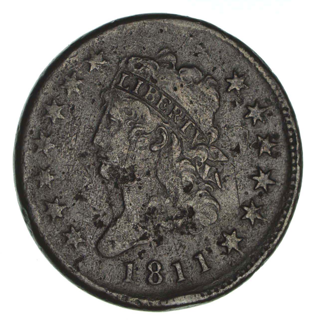 1811 Classic Head Large Cent - Circulated | Property Room