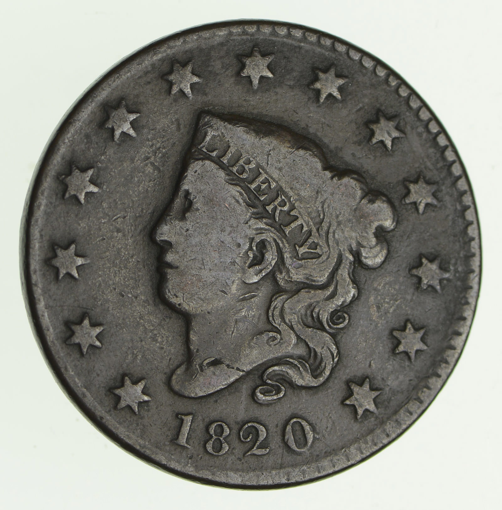 1820 Matron Head Large Cent - Circulated | Property Room