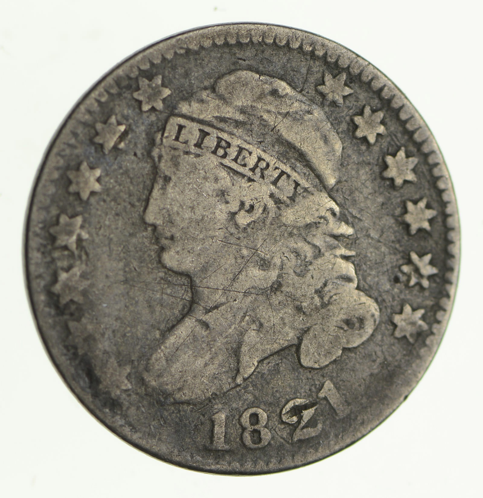 1821 Capped Bust Dime - Circulated | Property Room