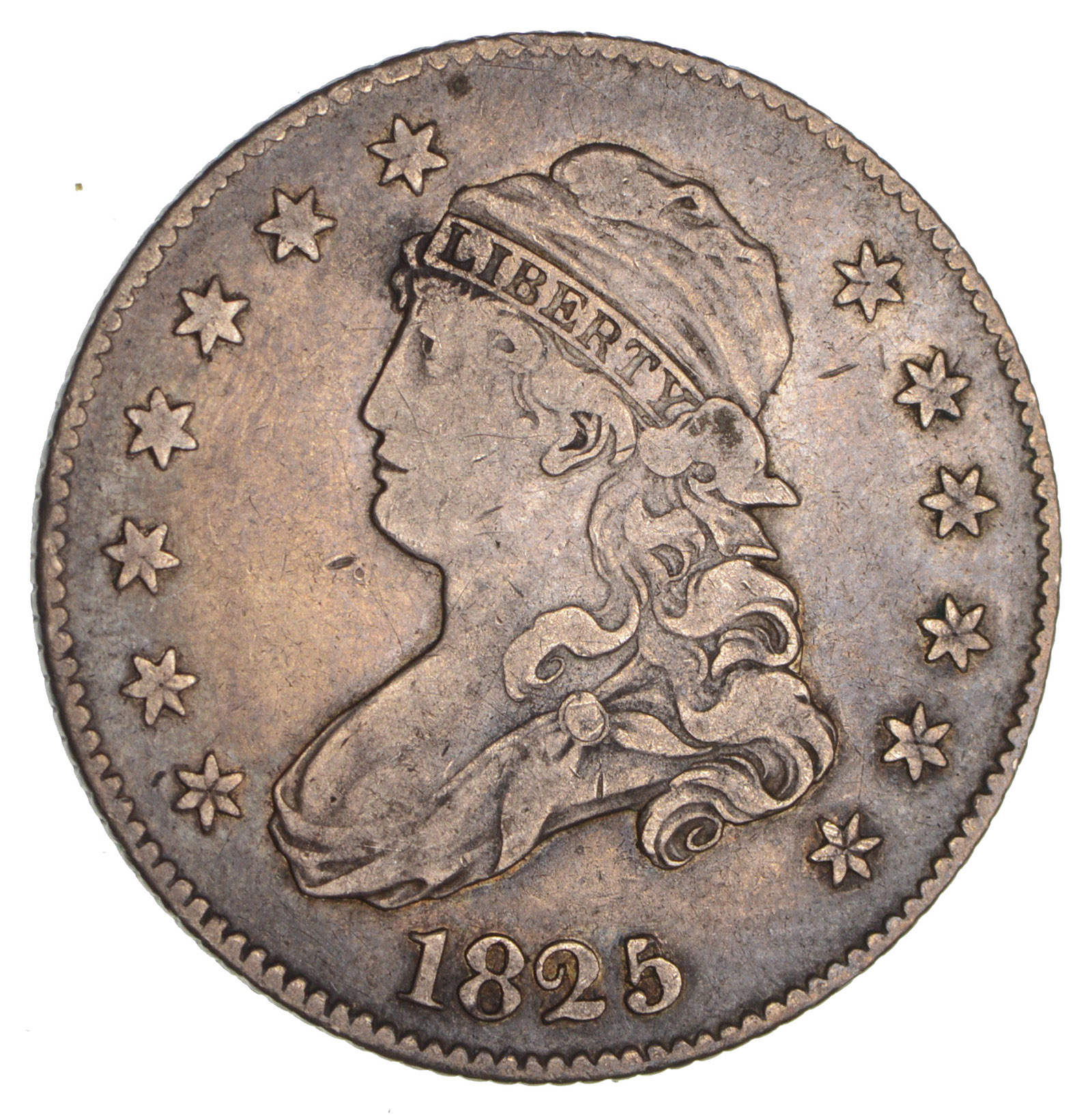 1825/4 Capped Bust Quarter- Circulated | Property Room