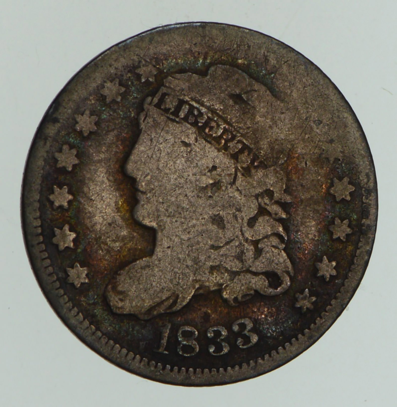 1833 Capped Bust Half-Dime - Circulated LM-2 R7 | Property Room
