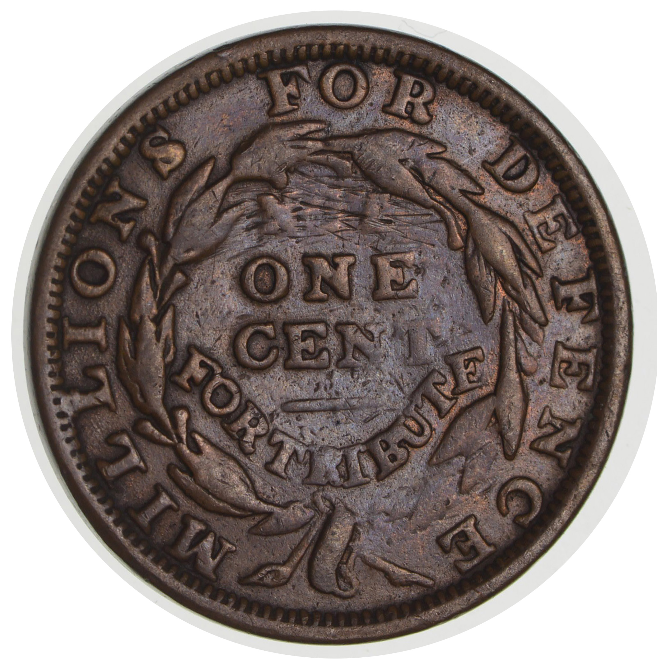 1837 Liberty / Millions For Defence Not One Cent For Tribute Hard Times ...