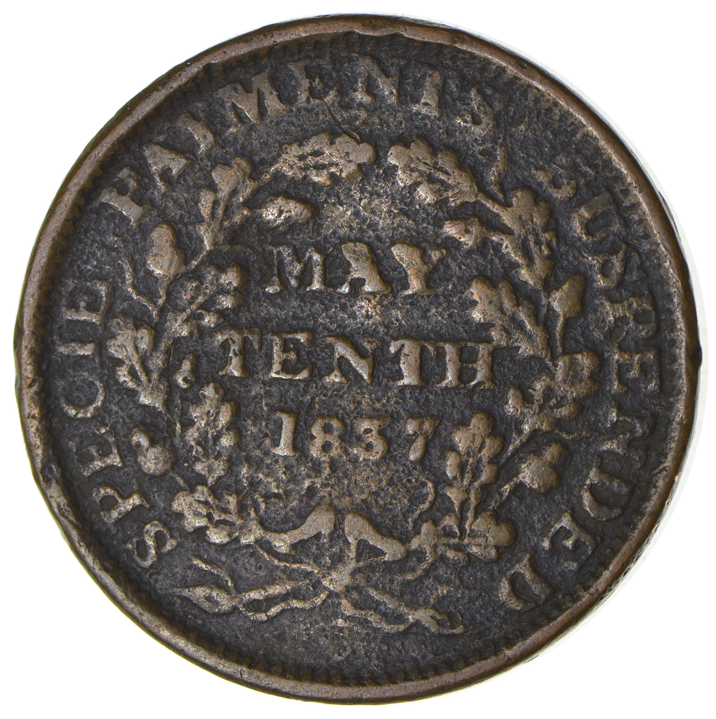 1837 Substitute For Shin Plasters Hard Times Token | Property Room