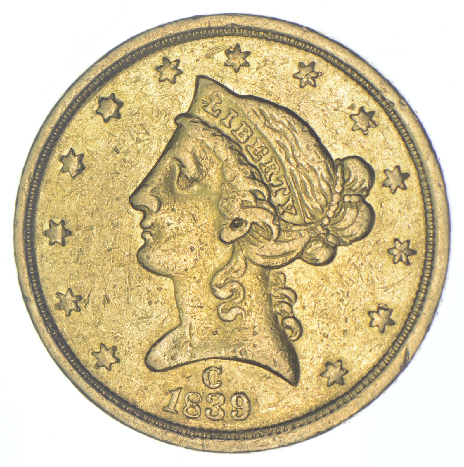 1839-C $5 Liberty Head Gold Half Eagle | Property Room