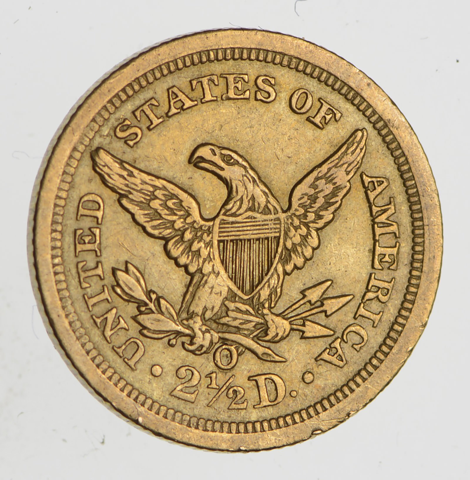 1843-O $2.50 Liberty Head Gold Quarter Eagle - Large Date - Near Uncirculated | Property Room