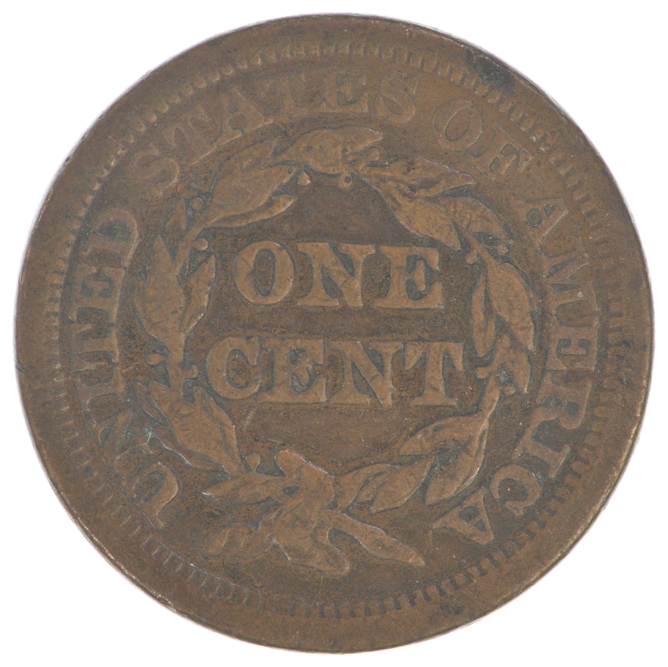 1845 Braided Hair Large Cent | Property Room