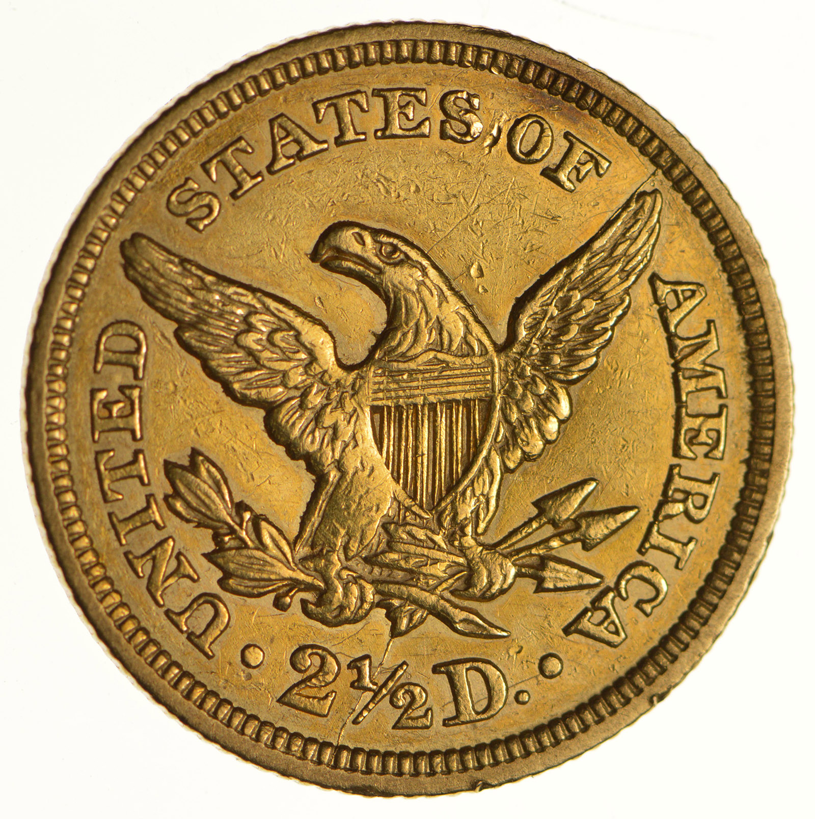 1847 $2.50 Liberty Head Gold Quarter Eagle - Near Uncirculated | Property Room