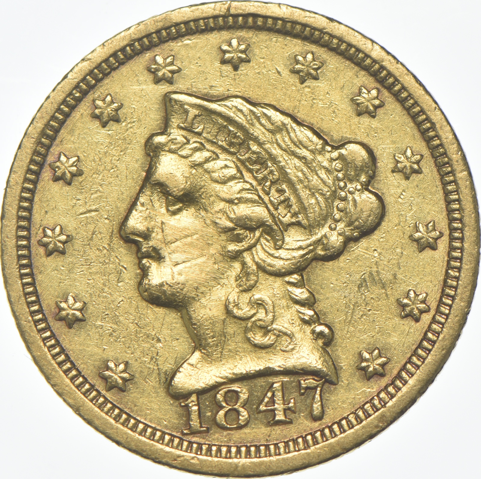 1847-C $2.50 Liberty Head Gold Quarter Eagle | Property Room