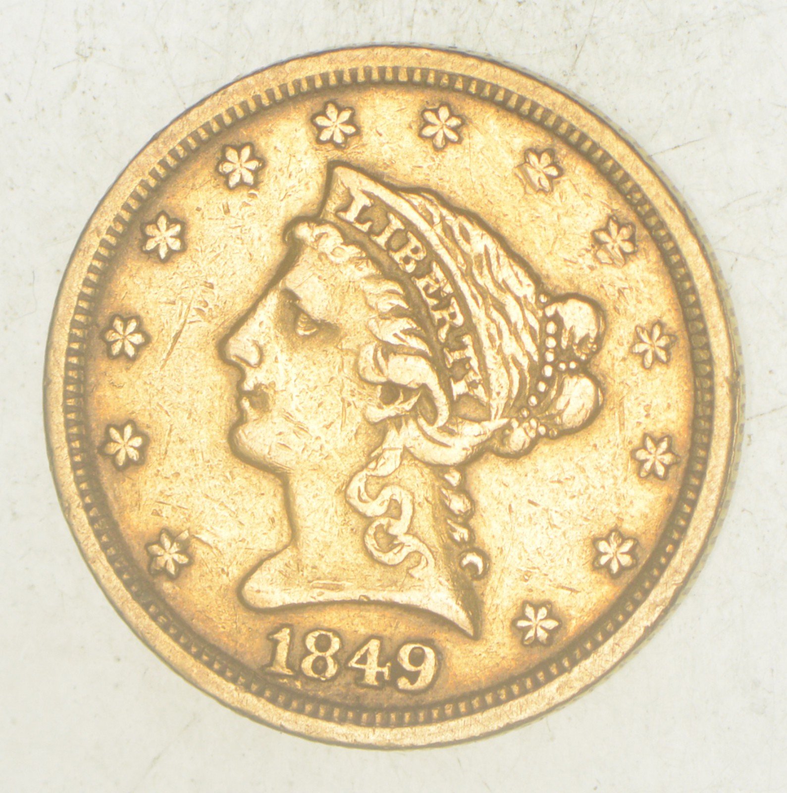 1849 $2.50 Liberty Head Gold Quarter Eagle | Property Room