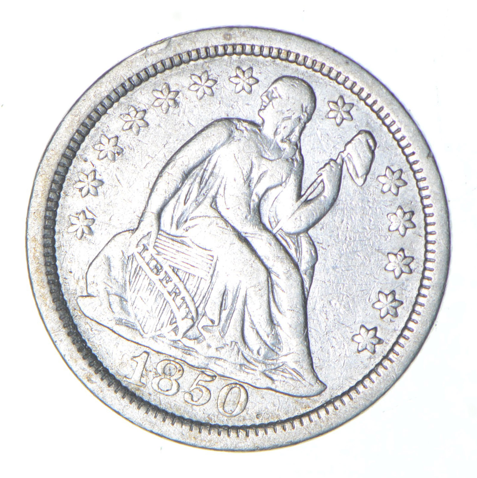 1850 Seated Liberty Silver Dime - Choice | Property Room
